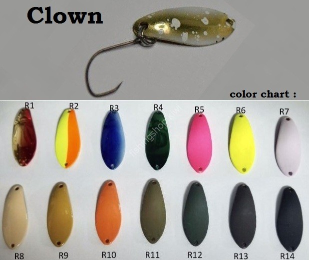 MUKAI Clown 2.5g #R6 Chart Lures buy at Fishingshop.kiwi