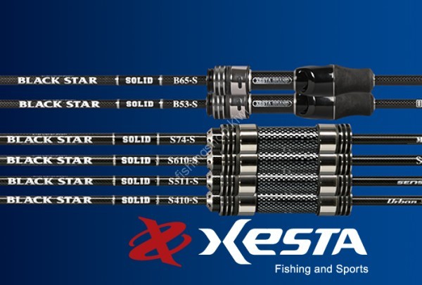 XESTA Black Star Solid 2nd Generation B65-S Solid Bait Transer Rods buy at Fishingshop.kiwi