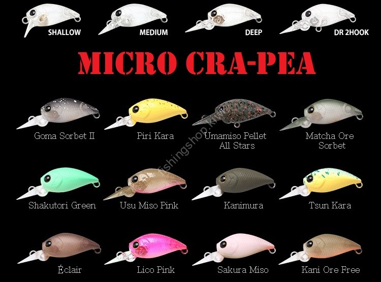 LUCKY CRAFT Micro Cra-Pea MR #Goma Sorbet II Lures buy at Fishingshop.kiwi