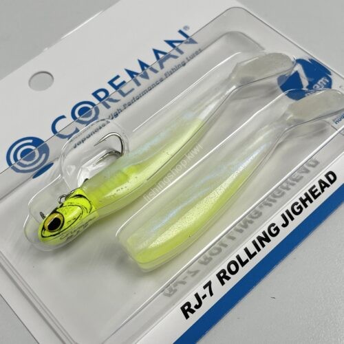 COREMAN Rolling Jig Head RJ-7 [Chart Head/Chart Pearl] 7g 85mm Hooks ...