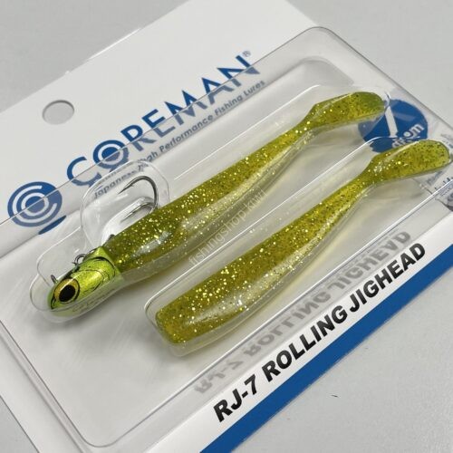 COREMAN RJ-7 Rolling Jig Head #067 Lime Head/Lime Chart Hooks, Sinkers ...